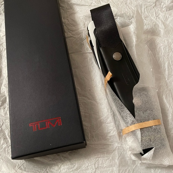 Tumi | Accessories | Tumi Replacement Strap Black Leather Nylon For ...